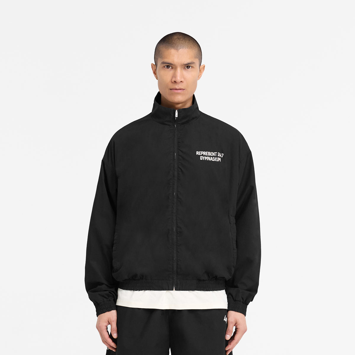 247 Represent Gymnasium Track Jacket - Off Black | REPRESENT CLO