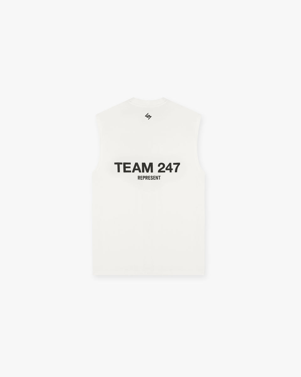 FW23 Team 247 Oversized Tank | White | REPRESENT CLO