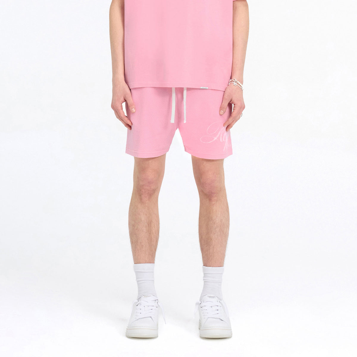 Represent Owners Club Script Mesh Shorts | Pink | REPRESENT CLO