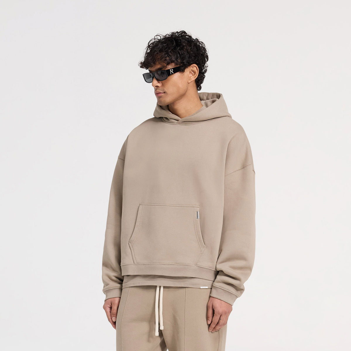 Initial Boxy Oversized Hoodie | Dune | REPRESENT