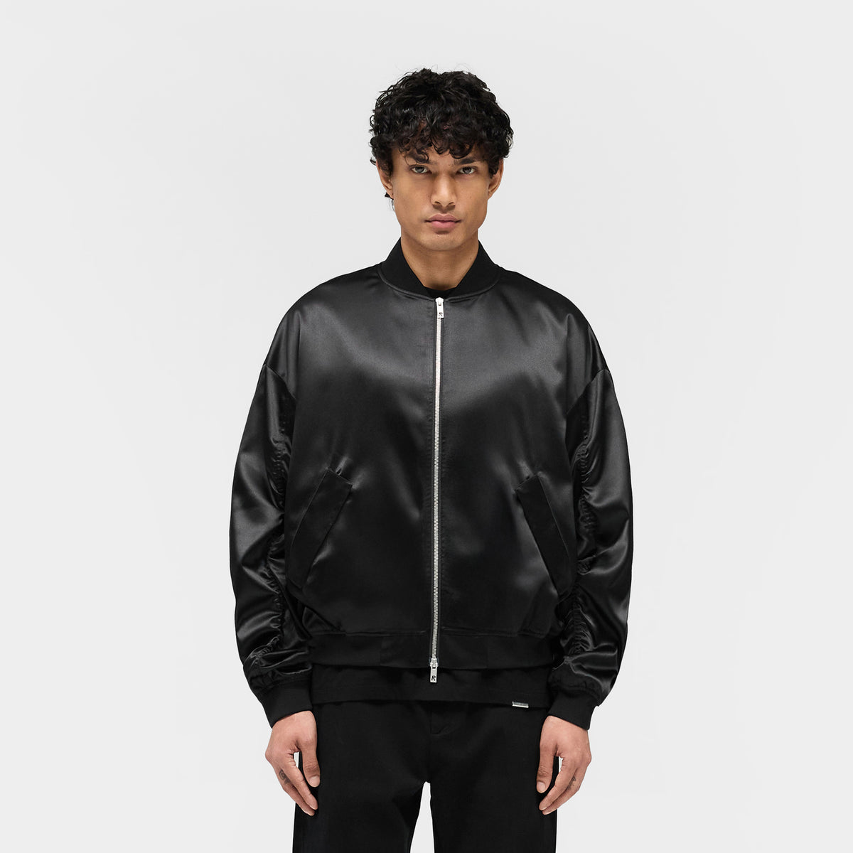 Satin Bomber - Black | REPRESENT