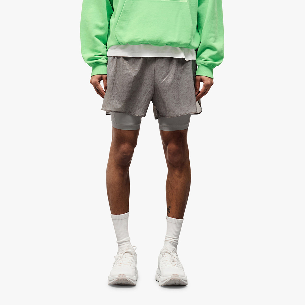 247 Contour 2-In-1 Run Shorts - Titanium | REPRESENT
