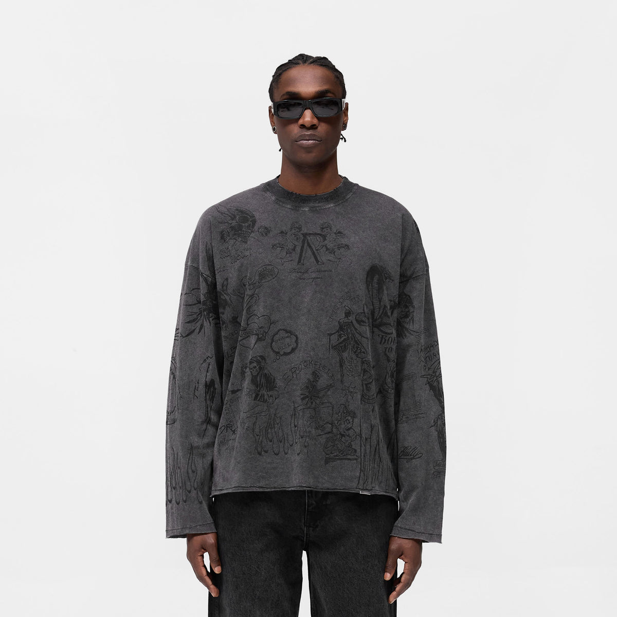 Legacy Long Sleeve T-Shirt - Vintage Grey | REPRESENT