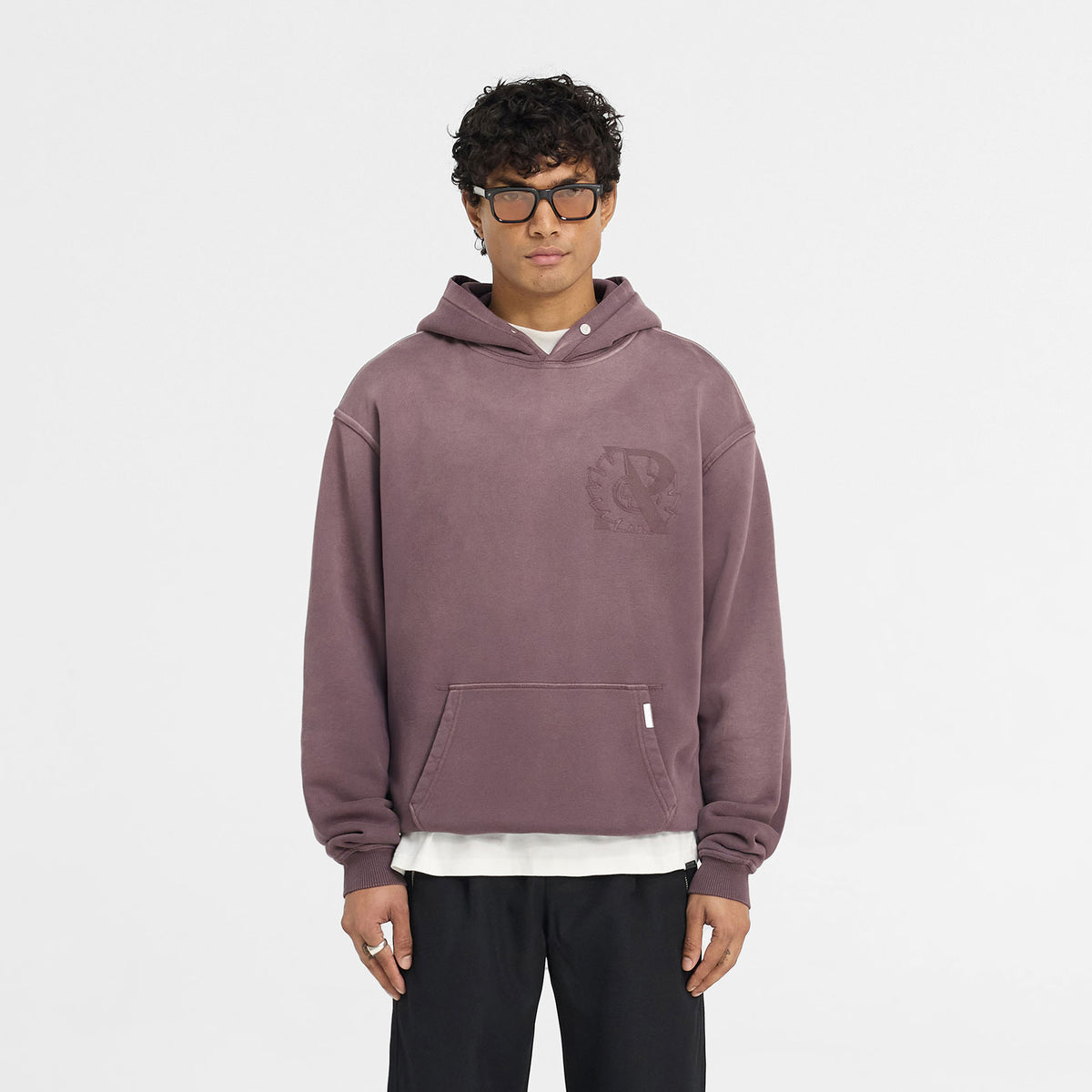 Represent X Belstaff Outline Phoenix Hoodie | Plum | REPRESENT