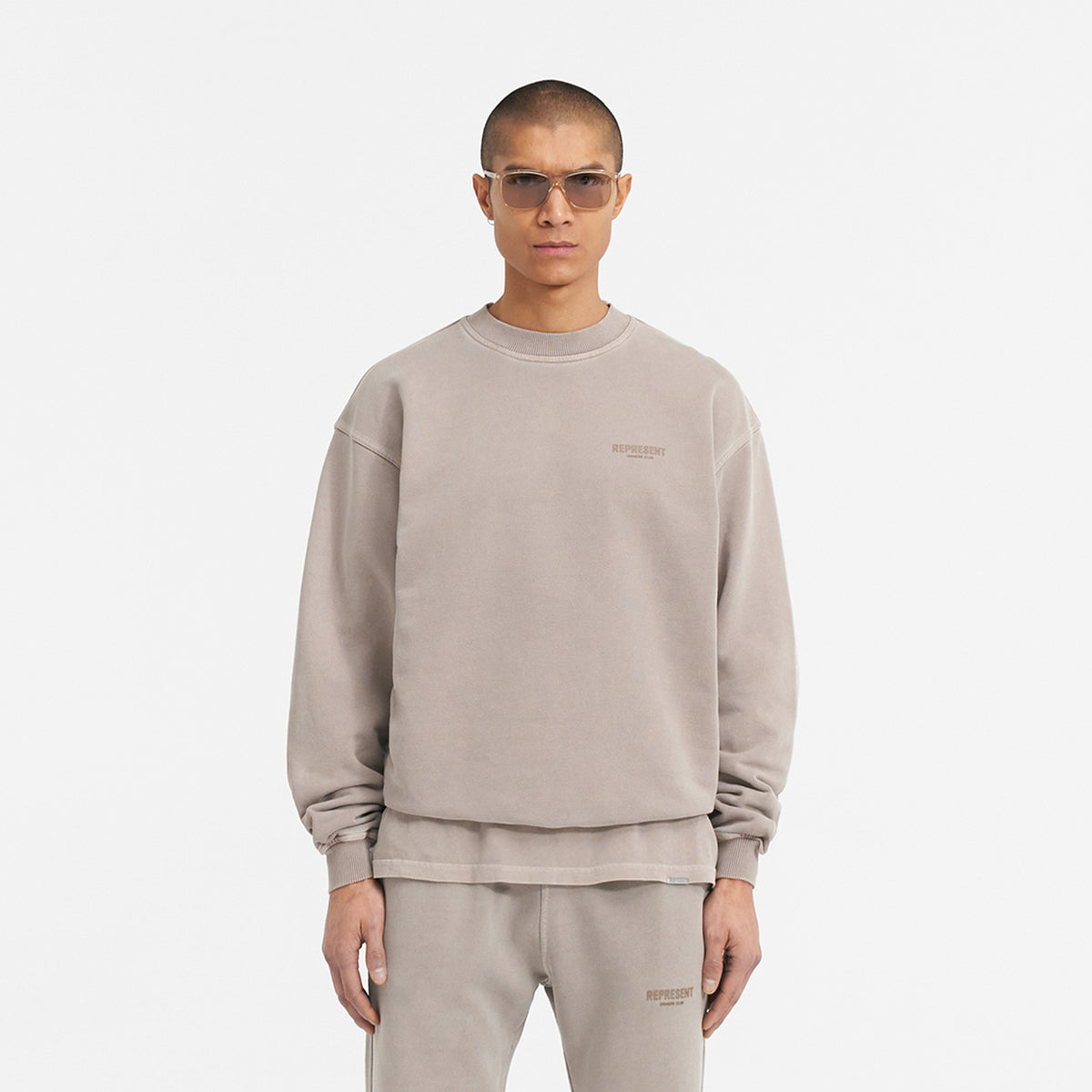 Represent Owners Club Sweater - Mushroom | REPRESENT