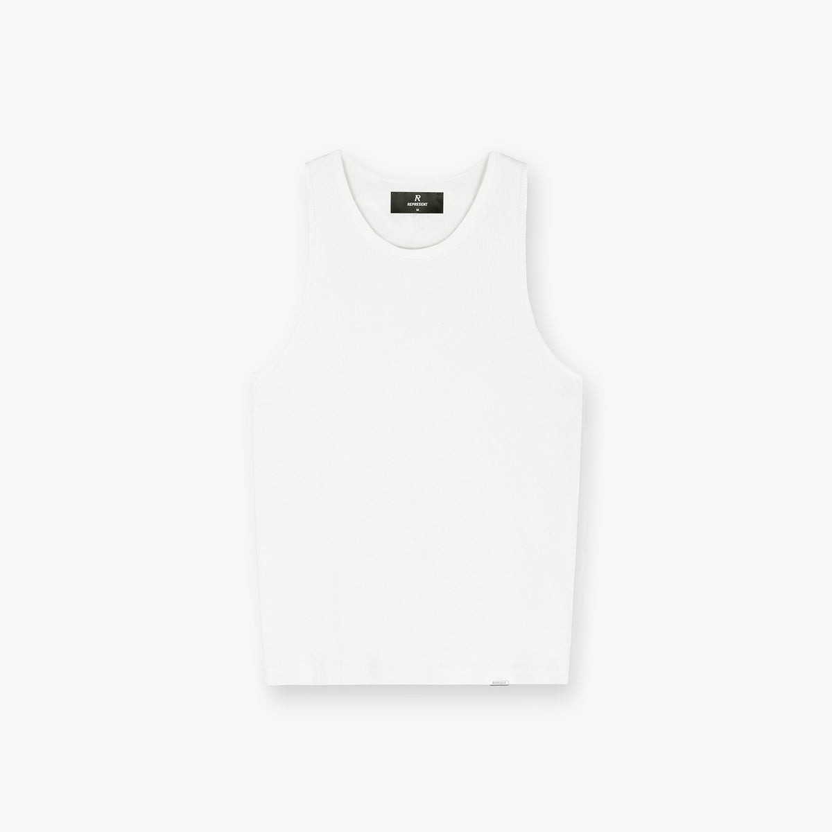 Initial Rib Vest - Flat White | REPRESENT