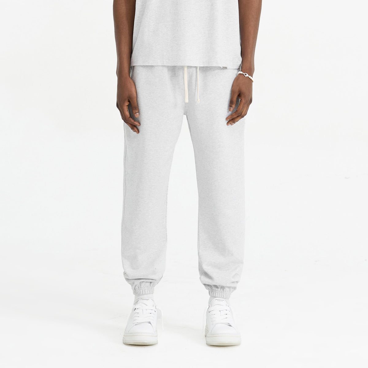 Initial Cuffed Sweatpant - Ice Grey Marl | REPRESENT