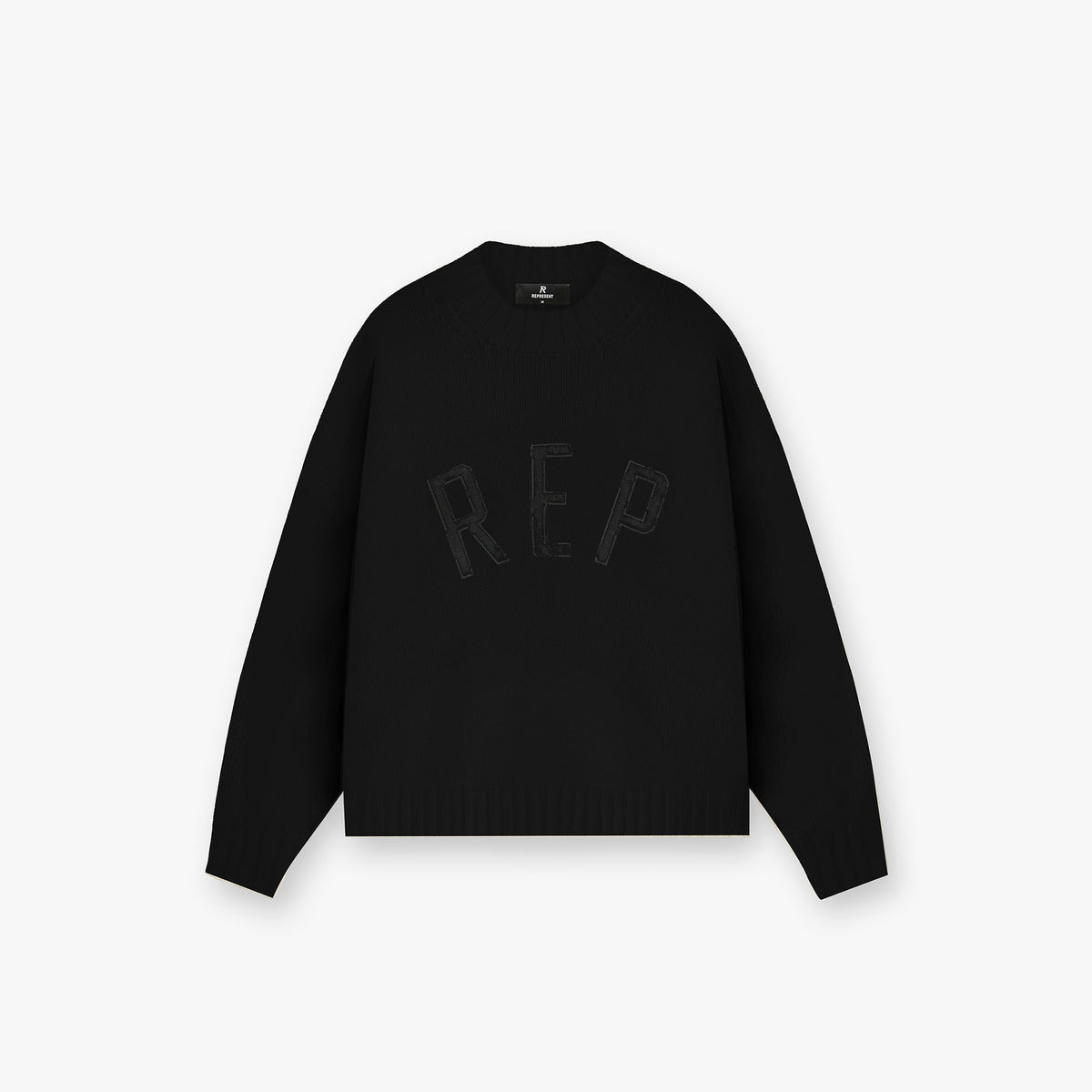 Rep Knit Jumper | Black | REPRESENT