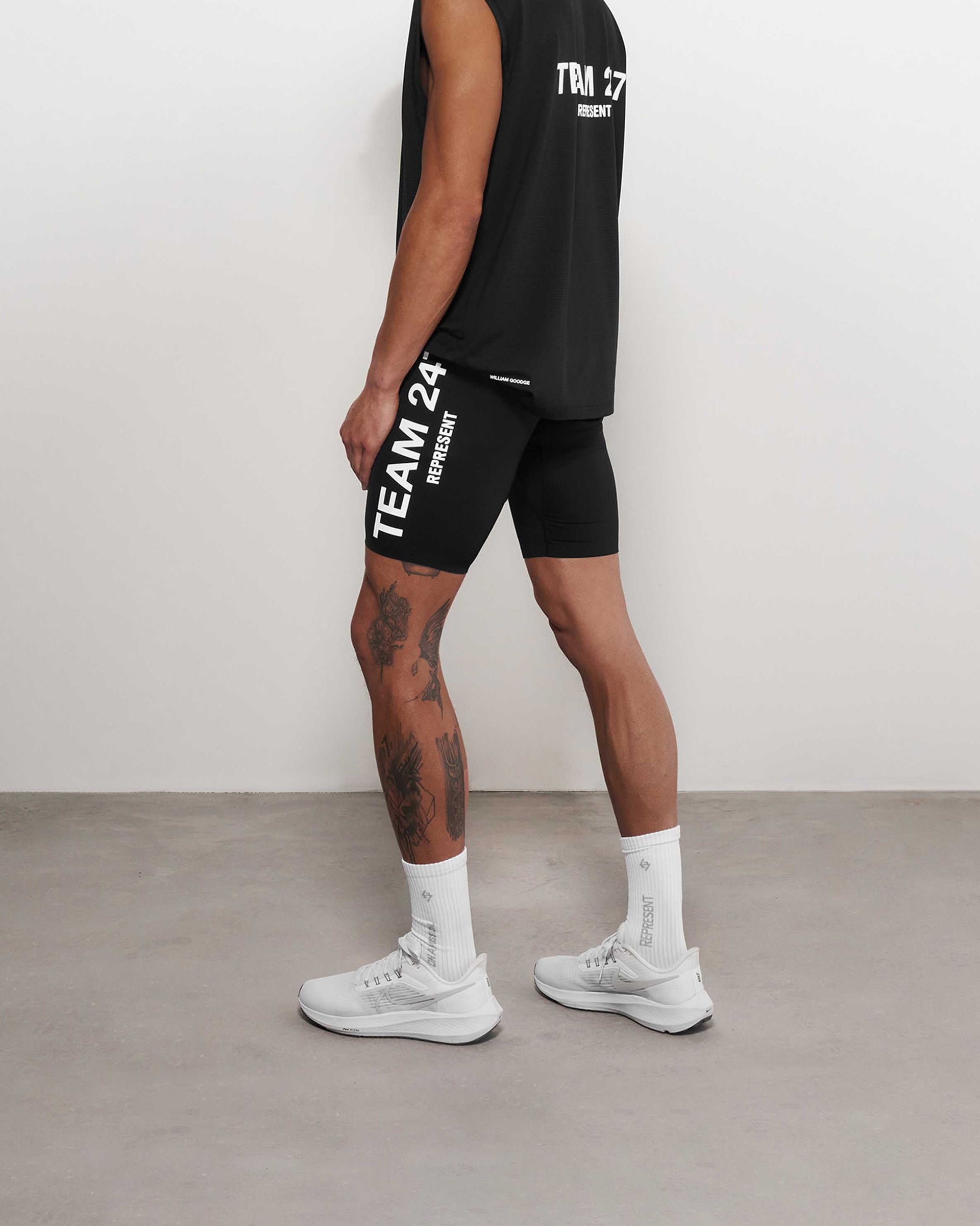 Team 247 Half Tights | Black | REPRESENT CLO