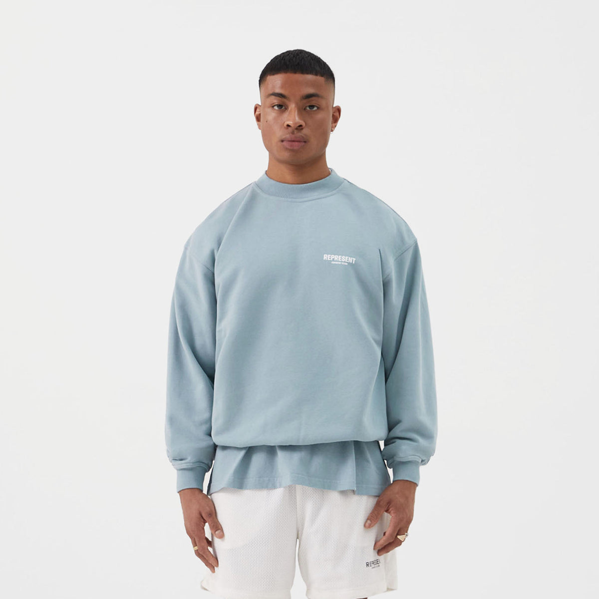 Represent Owners Club Sweater | Powder Blue Sweaters | Represent ...